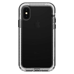 LifeProof Next Series Case for iPhone Xs & iPhone X + GLIDIC Wireless Bluetooth Earbuds Sweatproof Pro Stereo Headphones - Non-Retail - Black Crystal/White