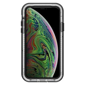 LifeProof Next Series Case for iPhone Xs & iPhone X + GLIDIC Wireless Bluetooth Earbuds Sweatproof Pro Stereo Headphones - Non-Retail - Black Crystal/White