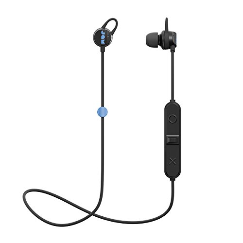 JAM Sweat Resistant Wireless Bluetooth Earbuds 6 Hour Playtime, Hands-Free Calling, Magnetic Cord Management, Lightweight Design Live Loose Sport Headphones Black