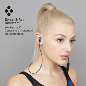 JAM Sweat Resistant Wireless Bluetooth Earbuds 6 Hour Playtime, Hands-Free Calling, Magnetic Cord Management, Lightweight Design Live Loose Sport Headphones Black