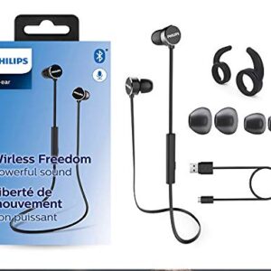 Philips Audio Bluetooth in Ear Headphones UN102BK/00 Wireless in Ears (Bluetooth, 6mm Driver, Fast Charging, Noise Isolation) Black