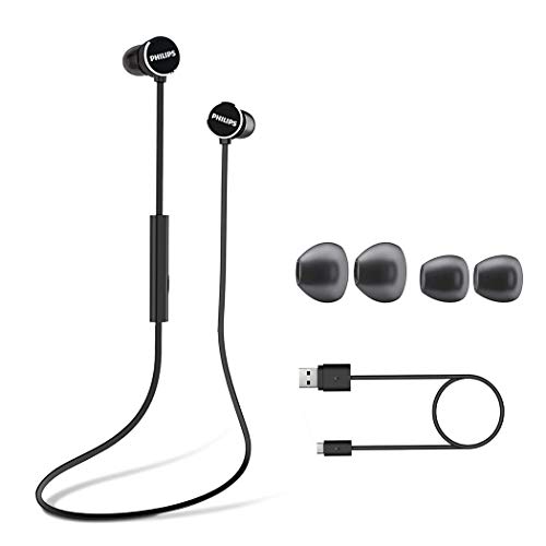 Philips Audio Bluetooth in Ear Headphones UN102BK/00 Wireless in Ears (Bluetooth, 6mm Driver, Fast Charging, Noise Isolation) Black