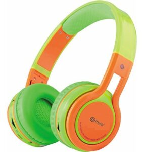 contixo kb-2600 kid foldable wireless bluetooth headphone green