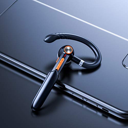 Wireless Earbuds Bluetooth 5.0 Headphones,ME-100 Rotatable Single Ear Hook Earphone with Microphone Premium Deep Bass Headset for Phone Black One Size