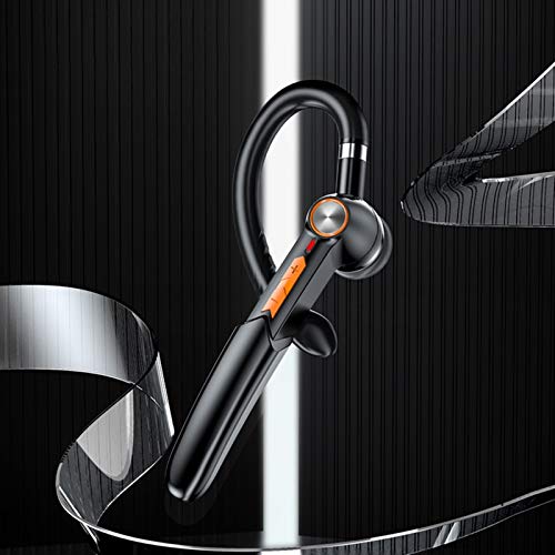 Wireless Earbuds Bluetooth 5.0 Headphones,ME-100 Rotatable Single Ear Hook Earphone with Microphone Premium Deep Bass Headset for Phone Black One Size