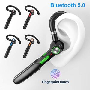 Wireless Earbuds Bluetooth 5.0 Headphones,ME-100 Rotatable Single Ear Hook Earphone with Microphone Premium Deep Bass Headset for Phone Black One Size