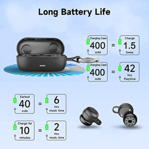 GARAS Wireless Earbuds, Bluetooth Headphones 5.3 180 Degree Rotation Zero Ear Pressure HiFi Stereo Earphones 38 Hours Charging Case Bluetooth Earbuds Noise Canceling with Deep Bass for Sport, Black