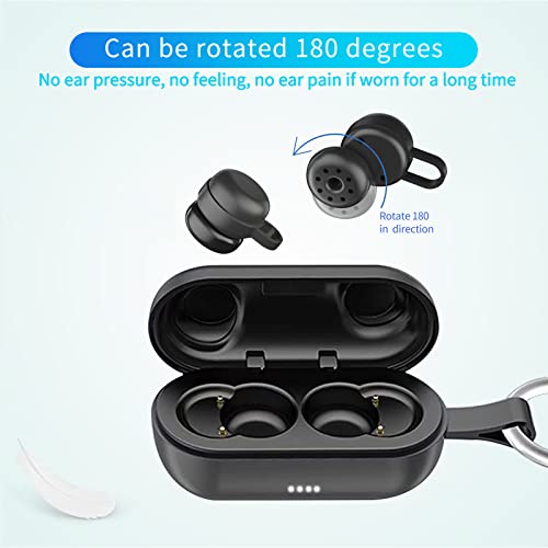 GARAS Wireless Earbuds, Bluetooth Headphones 5.3 180 Degree Rotation Zero Ear Pressure HiFi Stereo Earphones 38 Hours Charging Case Bluetooth Earbuds Noise Canceling with Deep Bass for Sport, Black