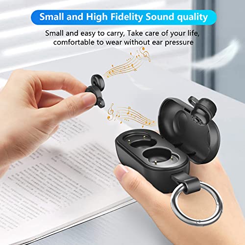 GARAS Wireless Earbuds, Bluetooth Headphones 5.3 180 Degree Rotation Zero Ear Pressure HiFi Stereo Earphones 38 Hours Charging Case Bluetooth Earbuds Noise Canceling with Deep Bass for Sport, Black