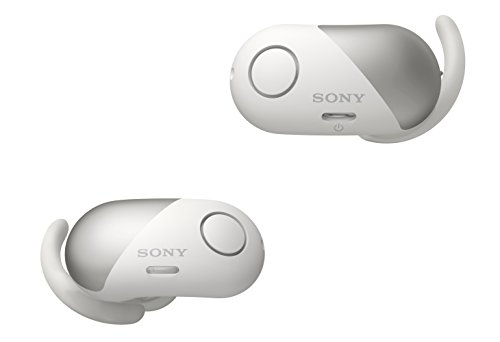 Sony WF-SP700N/W True Wireless Splash-Proof Noise-Cancelling Earbuds with Built-In Microphone (White), 5 x 2.4 x 6 inches