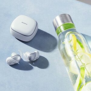 Sony WF-SP700N/W True Wireless Splash-Proof Noise-Cancelling Earbuds with Built-In Microphone (White), 5 x 2.4 x 6 inches