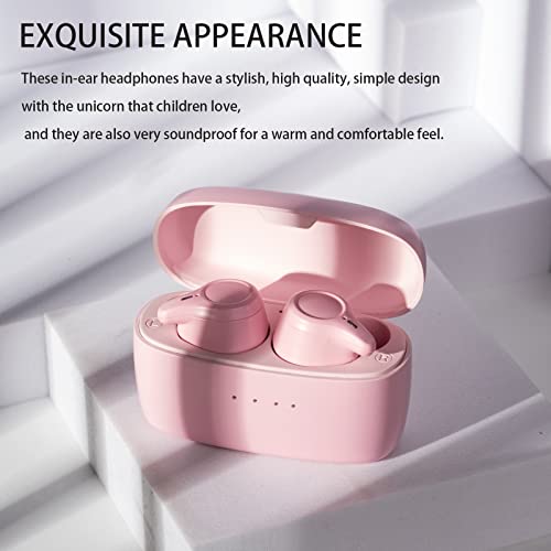 KOSETON Wireless Earbuds Bluetooth Headphones, Bluetooth 5.1 Technology, Mini Sports Headset, Built-in Microphone for HD Calls and Listening to Music, Pink.