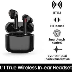 GAOMU G11 True Wireless Earbuds, TWS Bluetooth Headphones Stereo Sound Earphones, 30H Playtime Wireless Charging Case, Sweat Proof IPX7 Dual Bluetooth 5.0 Headset with Built-in Mic for Sports