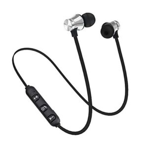 wireless headphones, bluetooth headphones, best sports earbuds, waterproof stereo earphones for gym running, xt11 earphone wireless magnetic in-ear bluetooth earphone silver