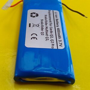 3.7V 400mAh Premium Replacement Battery for Cardo Q2, Q2 proScala Rider, Scala Rider Q2, Scala Rider Multiset Q2 Bluetooth Headsets