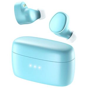 KOSETON E9 True Wireless Bluetooth Earbuds - Wireless in-Ear Headphones with Superior Sound & Premium Comfort, 30 Hour Battery (Bleached Blue)