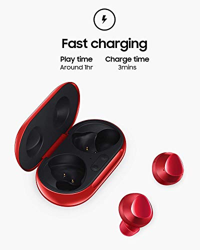 UrbanX Earbuds Plus, True Wireless Earbuds w/Noise Isolation (Wireless Charging Case Included), Red