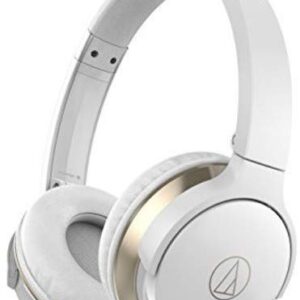 Audio-Technica ATH-AR3BTBK SonicFuel Bluetooth Wireless On-Ear Headphones with Mic & Control, White