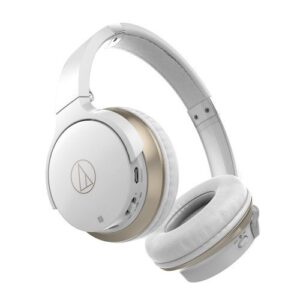 Audio-Technica ATH-AR3BTBK SonicFuel Bluetooth Wireless On-Ear Headphones with Mic & Control, White