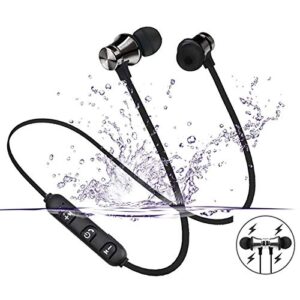 Heave Bluetooth Wireless Earphones, Universal Bluetooth 5.0 Magnetic Earphones,in-Ear Sweatproof Earbuds with Mic,Waterproof Sport Earphones for Sport Running,Workout,Gym Blue