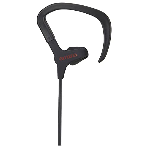 AIWA Train in Ear Wireless Headphones with 10 Hour Playback Time, 10mm Drivers, IPX4 Waterproof and Sweatproof Bluetooth Earbuds, Secure Wingtips, Perfect for The Gym