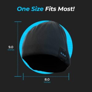 iJoy Bluetooth Beanie for Men and Woman– Warm Unisex Beanie with Bluetooth Headphones and Built in Mic- Cool Beanies and Stocking Stuffers- Bluetooth Hat for Men and Woman Black