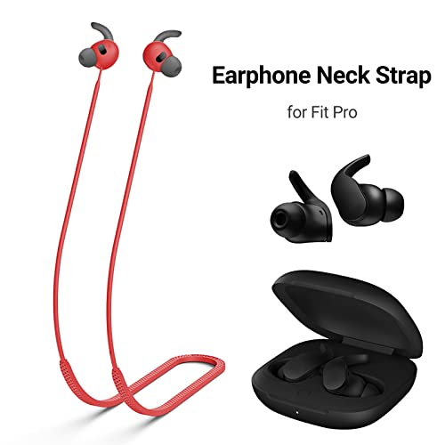 Earphone Neck Strap -Free Bluetooth-Compatible Earphone Strap Neck for Fit Pro Red