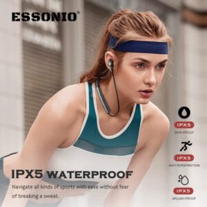 Bluetooth Headphones Neckband Bluetooth Headphones neackband Earbuds with Microphone Neckband Earbuds Noise Cancelling Wireless and Waterproof for Sport