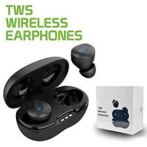 Wireless V5.1 Bluetooth Earbuds Compatible with Motorola Moto G Pure with Extended Charging Pack case for in Ear Headphones. (V5.1 Black)