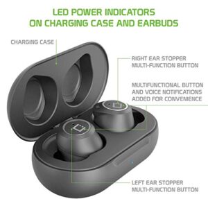 Wireless V5 Bluetooth Earbuds Compatible with Google Pixel 3 with Charging case for in Ear Headphones. (V5.0 Black)