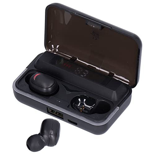 True Wireless Earbuds, Waterproof Stereo Sports Headphones HiFi Stereo Bluetooth Headset with Backup Earplugs Noise Cancelling Earphones for Running,Workout,Gym