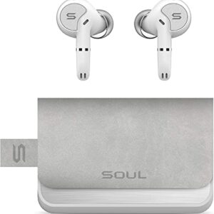 Soul SYNC PRO Bluetooth In-Ear Headphones, Qualcomm Aptx Technology TWS Headset Original With Dual Microphone, True Wireless Earbuds with Charging Case - Mobile Phone Charging Compatible (Pearl White)