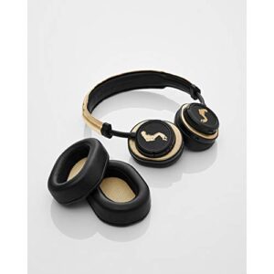 Master & Dynamic MW50+ Wireless Bluetooth Headphones, 40mm Beryllium Driver, Interchangeable 2-in-1 Design, Converts from Over-Ear Headphones to On-Ear Headphones, Michael Jackson (Black/Gold)