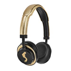 Master & Dynamic MW50+ Wireless Bluetooth Headphones, 40mm Beryllium Driver, Interchangeable 2-in-1 Design, Converts from Over-Ear Headphones to On-Ear Headphones, Michael Jackson (Black/Gold)