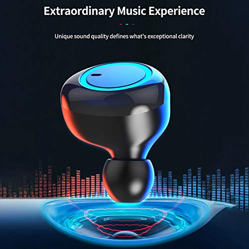 Wireless Earbuds Bluetooth，Y50 Bluetooth 5.0 Button Control Noise Cancelling Wireless Charging in-Ear Built-in Mic Headset Premium Deep Bass for Sport White Black One Size