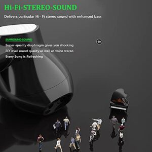 Smart-life BT 5.0 Earbuds with Charging Case, Stereo Bass 20H Playtime, Touch Controls & Dual Mic Noise Cancelling Earbuds Earphones, Waterproof Sports Headphones (Black)