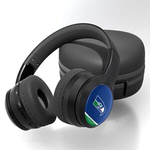 seattle seahawks historic stripe wireless bluetooth headphones with case