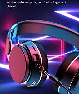 Bluetooth Headphones V5.1 with Mic, Wireless Headsets with Active Noise Canceling, Over-Ear ANC Stereo Headphones for Cell Phones Laptop Computer (Black)