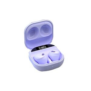 wireless earbuds bluetooth in ear light-weight headphones built-in microphone immersive premium sound with charging case purp