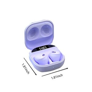 Wireless Earbuds Bluetooth in Ear Light-Weight Headphones Built-in Microphone Immersive Premium Sound with Charging Case purp