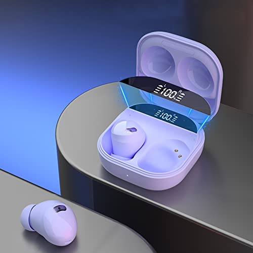 Wireless Earbuds Bluetooth in Ear Light-Weight Headphones Built-in Microphone Immersive Premium Sound with Charging Case purp