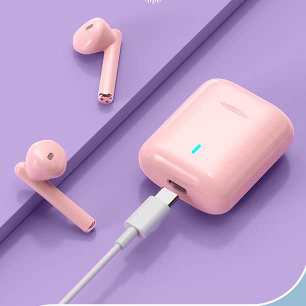 LADUMU Headphones Bluetooth V77 Pink for Gaming for Man Bluetooth Earbuds for Kids High-end Invisible Party New Year’s Gift