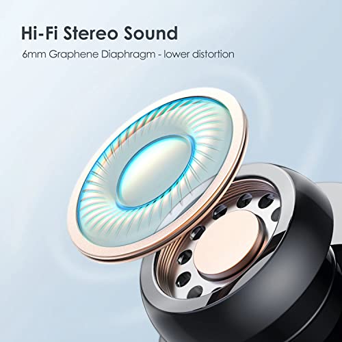 Wireless Earbuds 021,Bluetooth 5.2 with 4 Mics Super Lightweight Bluetooth Earbuds, IPX7 Waterproof, Playtime: 6hrs + 30hrs, Backup Power for On-The-Go (White Color)