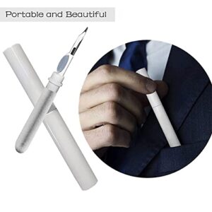 2 PCS Bluetooth Earbuds Cleaning Pen for Airpods - 3 in 1 Wireless Headphones Cleaning Kit Portable Earphone Brush Multifunctional Cleaner Kits for Earphones Charging Ports Mobile Phone, White