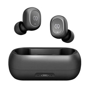 soundpeats truefree true wireless earbuds bluetooth 5.0 in-ear stereo bluetooth headphones with microphone wireless earphones 15 hours playtime, hands-free calls, one-step pairing