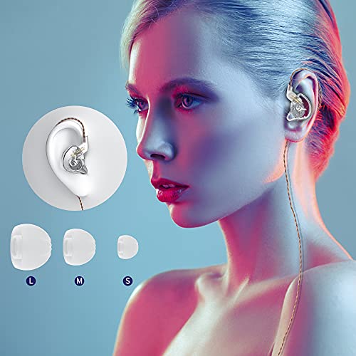 GK GST Wired Earbuds Headphones, in Ear Headphones Noise Cancelling, HiFi Earphones Stereo Bass IEM Type B Pin Earbuds(No Mic)