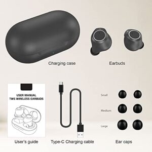 Works for Lenovo ThinkPad 8 by Cellet Wireless V5.2 Bluetooth Earbuds Compatible with Lenovo ThinkPad 8 with Charging Case for in Ear Headphones. (V5.2 Black)