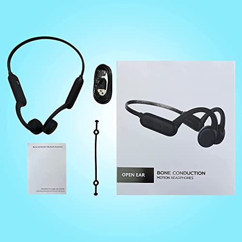 Waterproof Bone Conduction Headphones, Open Ear Swimming Headphone with Built-in 8G Memory(Donot USE Bluetooth Connection for Swimming), Bluetooth Headphones for Running Cycling Surfing(Black)