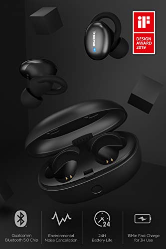 1MORE Stylish True Wireless in-Ear Headphones with Microphone, Black, E1026BT-I-BLACK