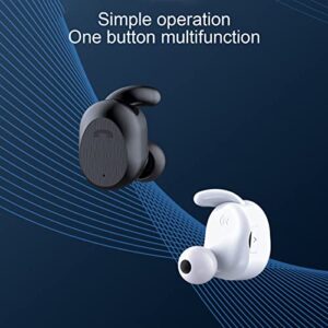 True Wireless Business Bluetooth5.0 Earbuds,Mini in-Ear Noise Canceling Monaural Premium Fidelity Sound Headphones Fast Pair Earphone Sports Headset for Office, White